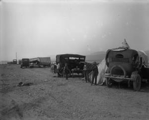 Tourist Cars Camped at Vantage Ferry, 1919