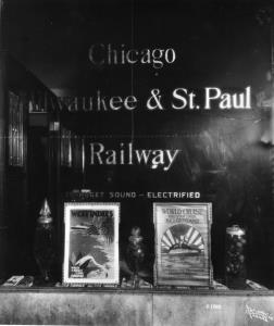Chicago Milwaukee and St. Paul Railway Window Display, 1925