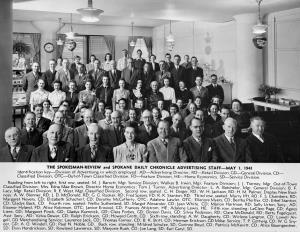 Spokesman Review Staff with Names, 1941