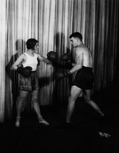 Young Stribbling and Miss Miller Boxing, 1927