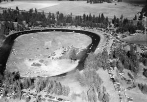 Aerial View of Mead Race Track, 1950