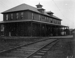 Train Depot in Coeur d'Alene ID., 1904